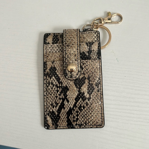 Bags | Snake Skin Card Holder | Poshmark